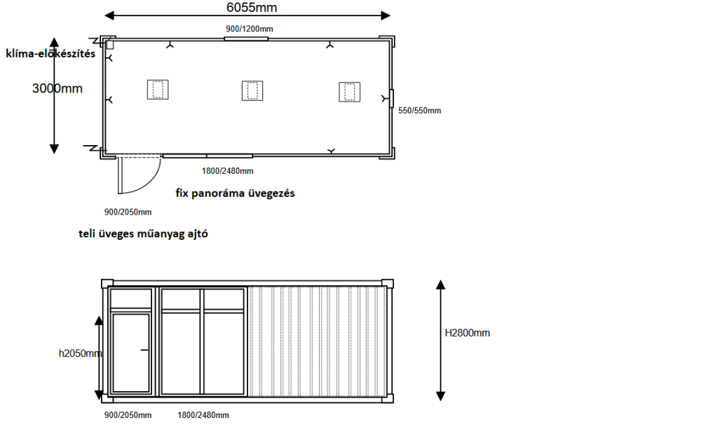 Forest Fusion Extra 6x3m irodakonténer | EXcont Container